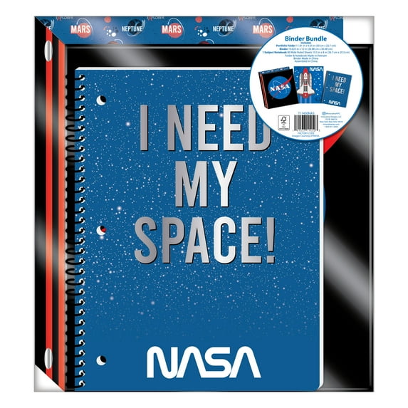 NASA Stationery Bundle, 3-Ring, 1" Binder, Notebook, Composition Book ...