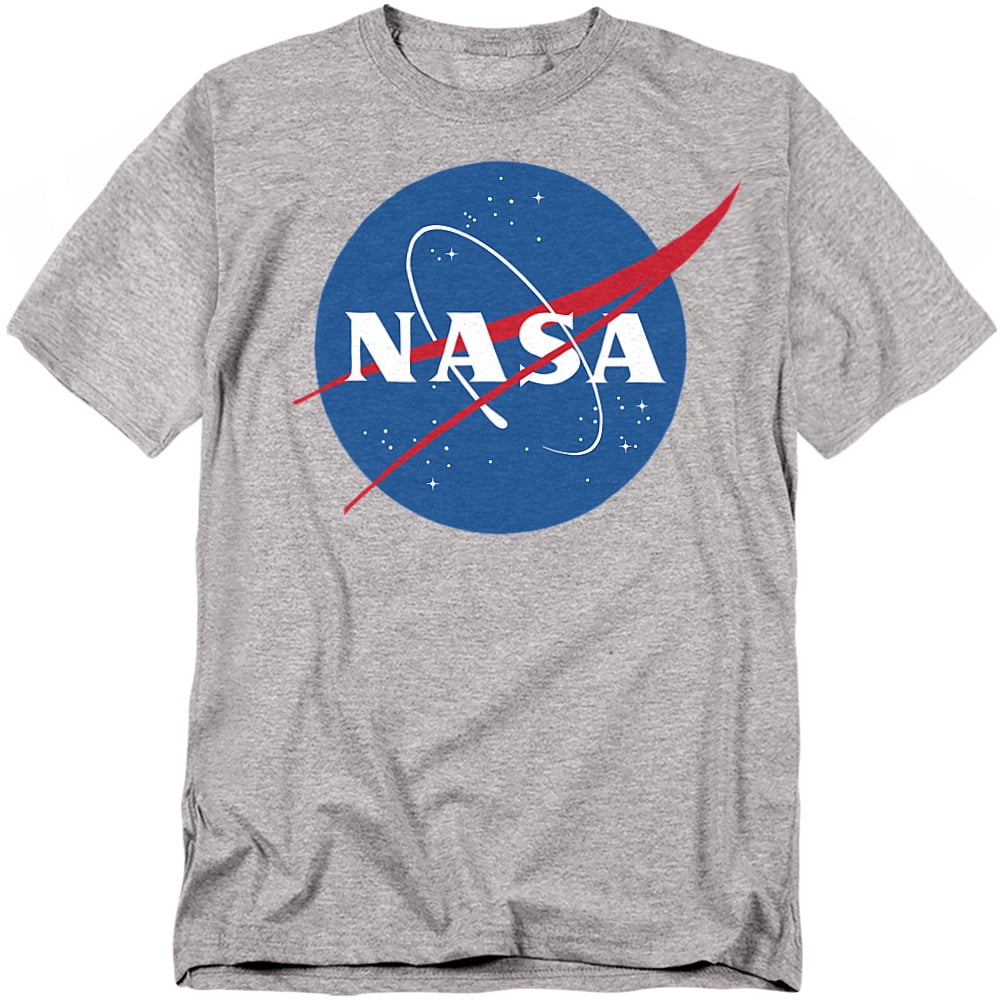 NASA T-Shirt Circle Logo Grey Unisex Graphic Tee for Men & Women ...