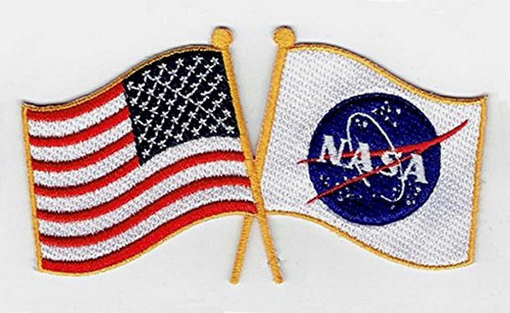 NASA Vector American Flag Embroidered Patch - Walmart.com