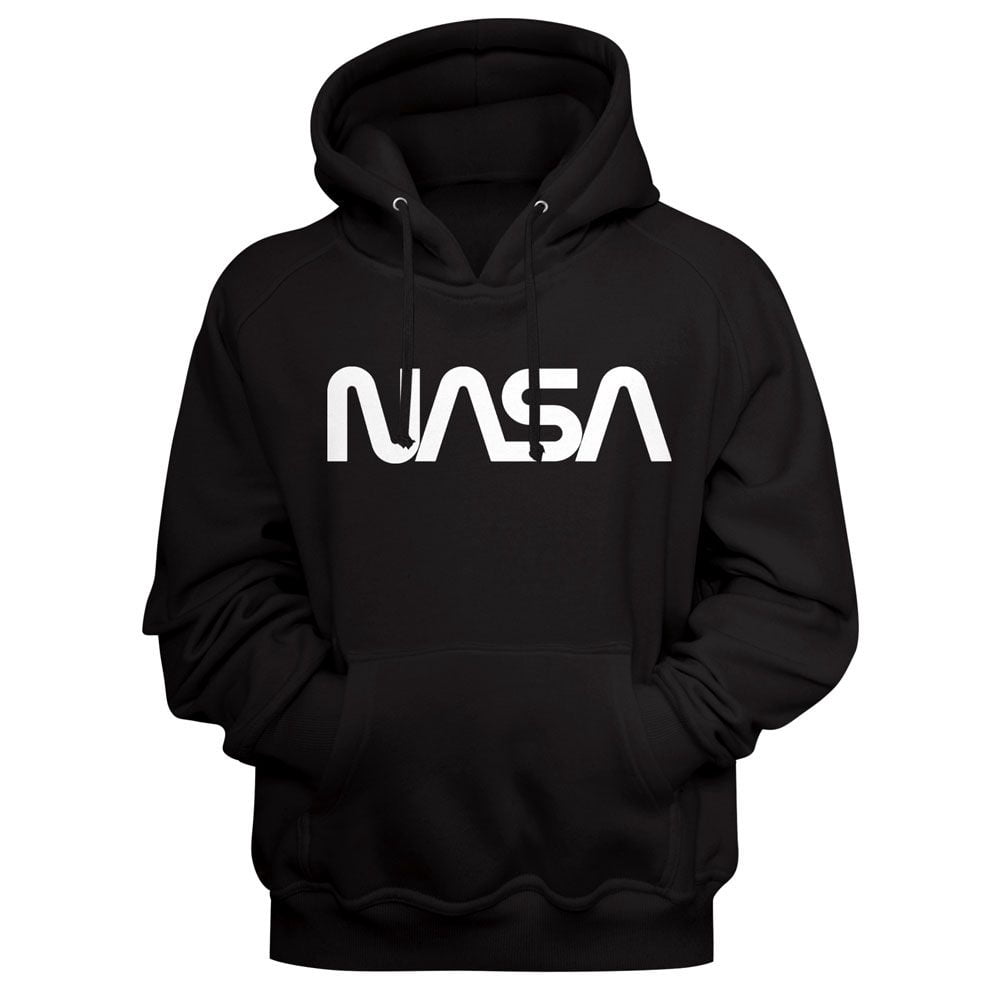 NASA Worm Logo Black Adult L/S Sweatshirt W/Hood M - Walmart.com