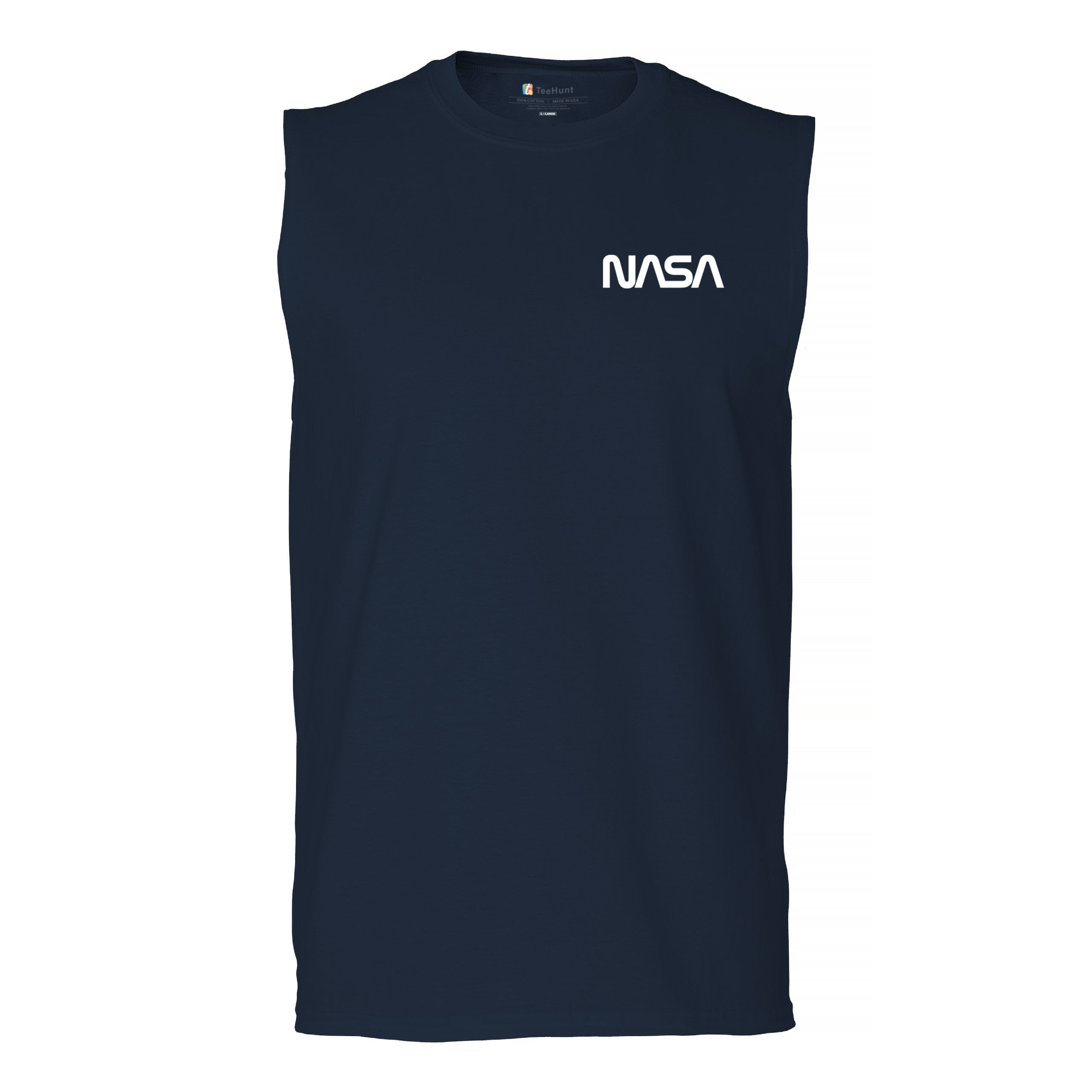 NASA Worm Logo Crest Men's Muscle Shirt Astronaut Space Mars Souvenir ...
