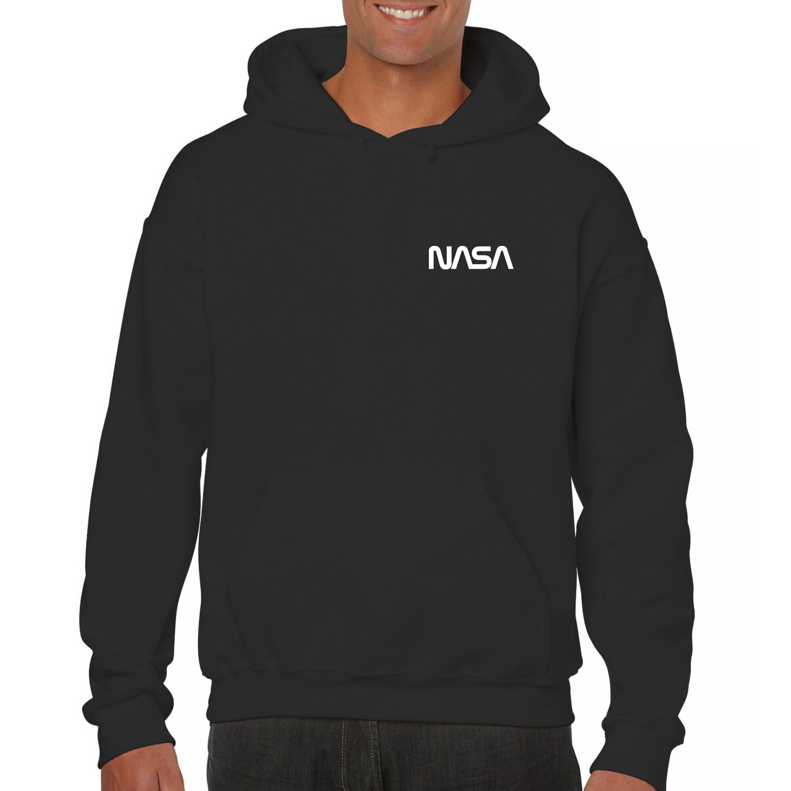NASA Worm Logo Crest Unisex Hoodie Astronaut Space Mars Souvenir Emblem ...