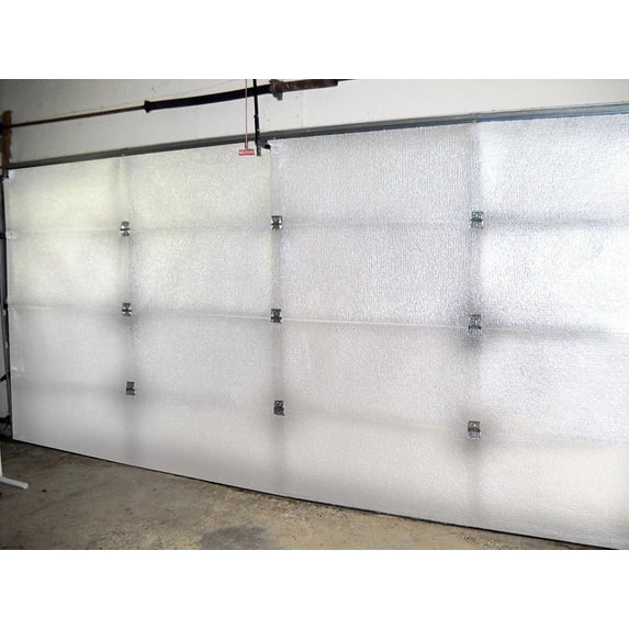 NASATECH WHITE Garage Door Insulation Kit TWO CAR GARAGE DOOR 18'Wx7'H ...