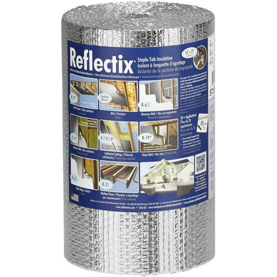NASATEK Staple Tab Insulation 16 " X 25 ' R3.7 R21 Energy Star ...