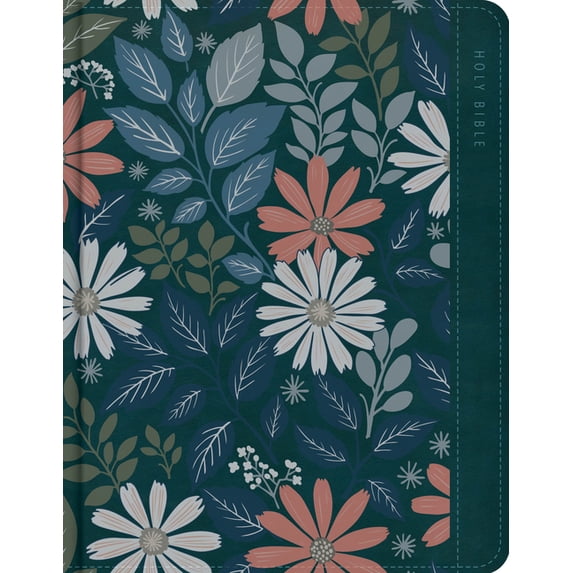 NASB Notetaking Bible, Large Print Edition, Teal Floral Leathertouch ...
