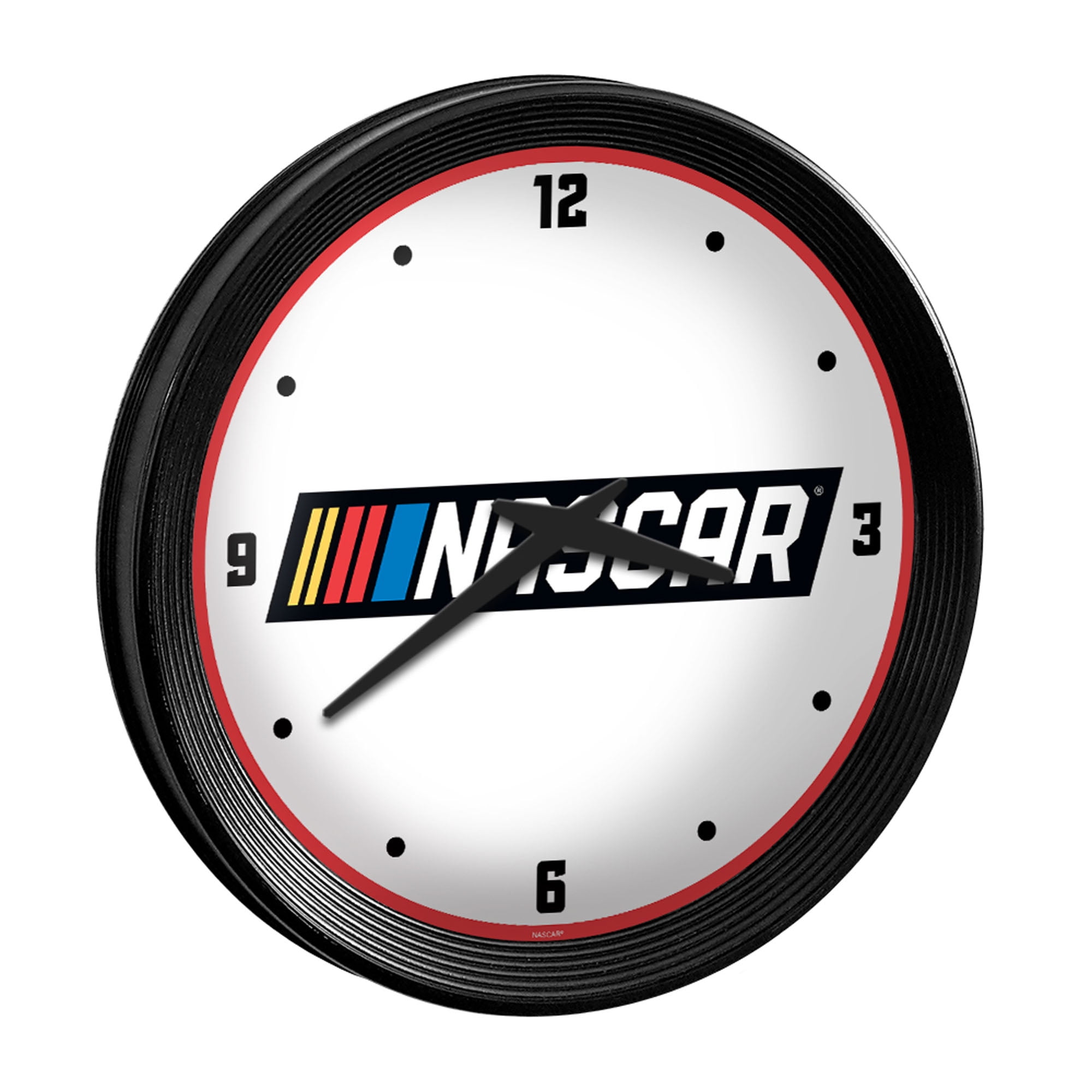 NASCAR 15" Ribbed Frame Wall Clock - Walmart.com