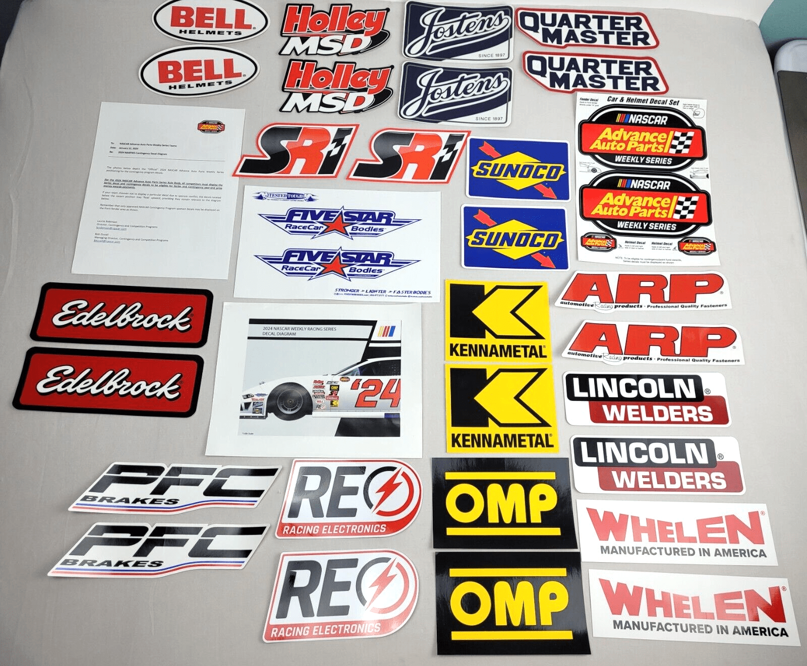 NASCAR 2024 Advance Auto Parts Weekly Series NAAPWS Contingency Decal ...