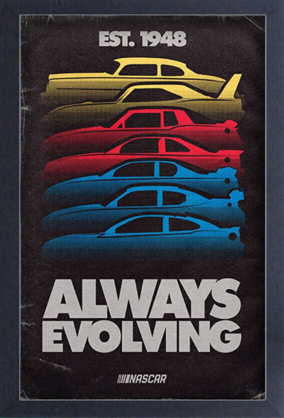 NASCAR Always Evolving Indy Stock Car Racing Chevy Wall Decor Poster ...