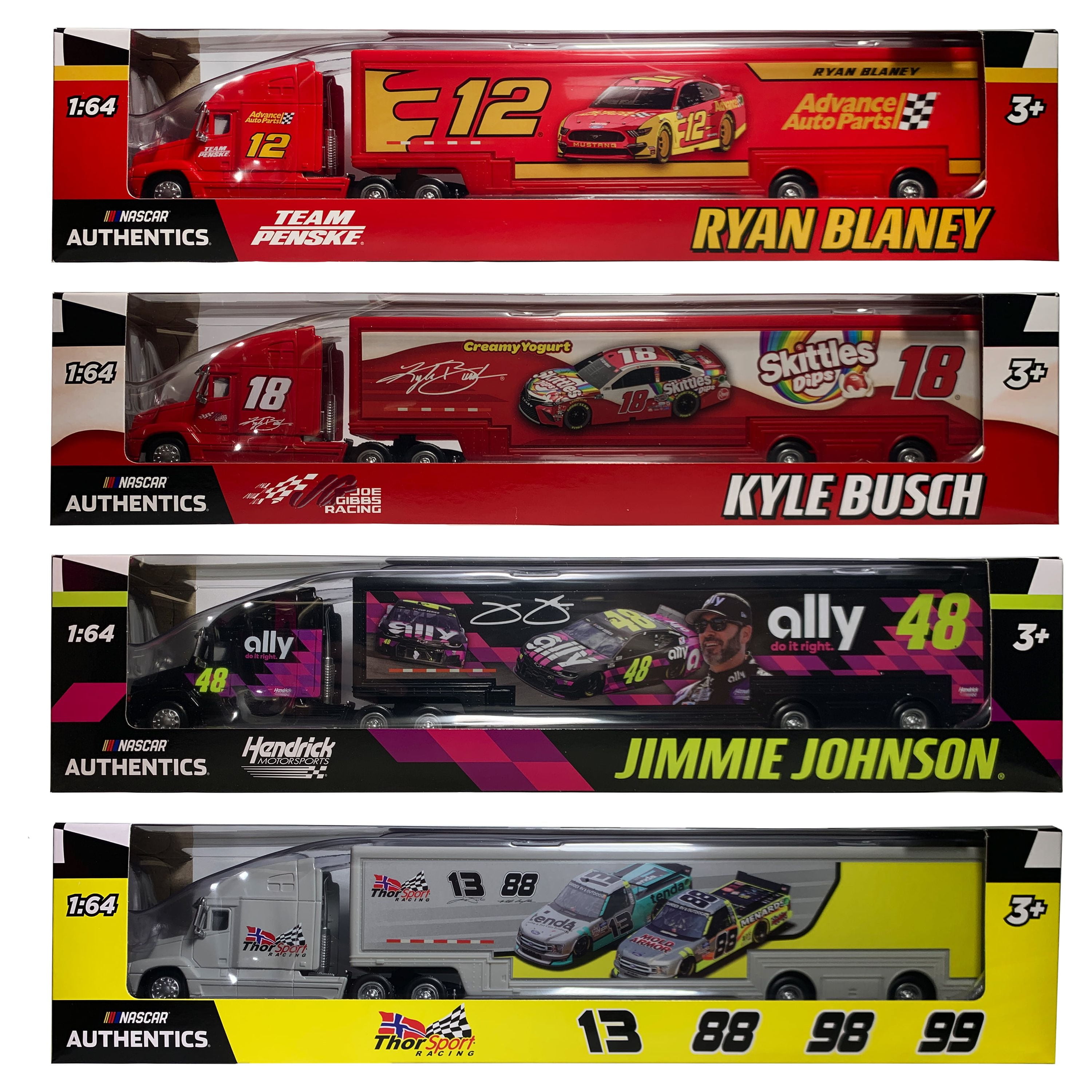 NASCAR Authentics 1:64 Scale Hauler (Styles and Colors Will Vary ...