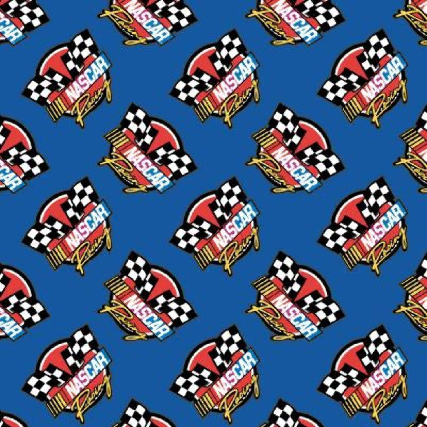 NASCAR Blue Cotton Fabric - Walmart.com