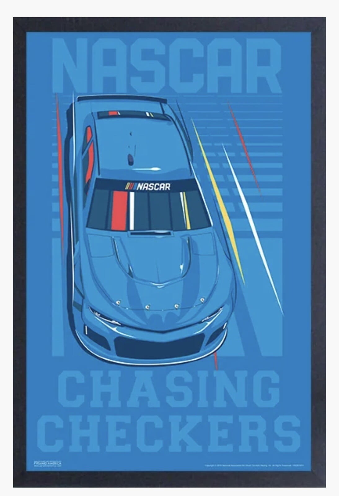 NASCAR Chasing Chec Indy Stock Car Racing Wall Decor Poster - 20x30 ...