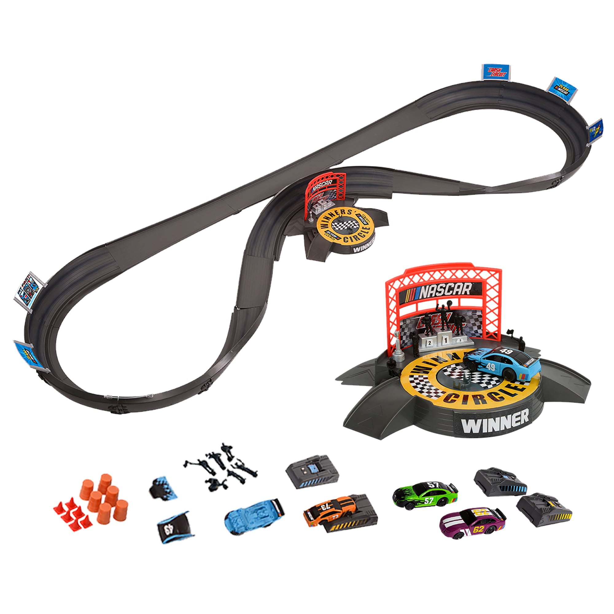 NASCAR Crash Circuit Race Track Toy Set with Winner's Circle - Walmart.com