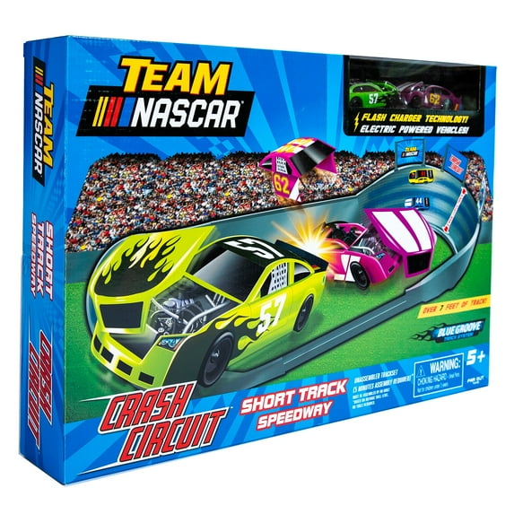 TEAM NASCAR Cars Set Toy: Short Track Speedway Crash Circuit Race ...