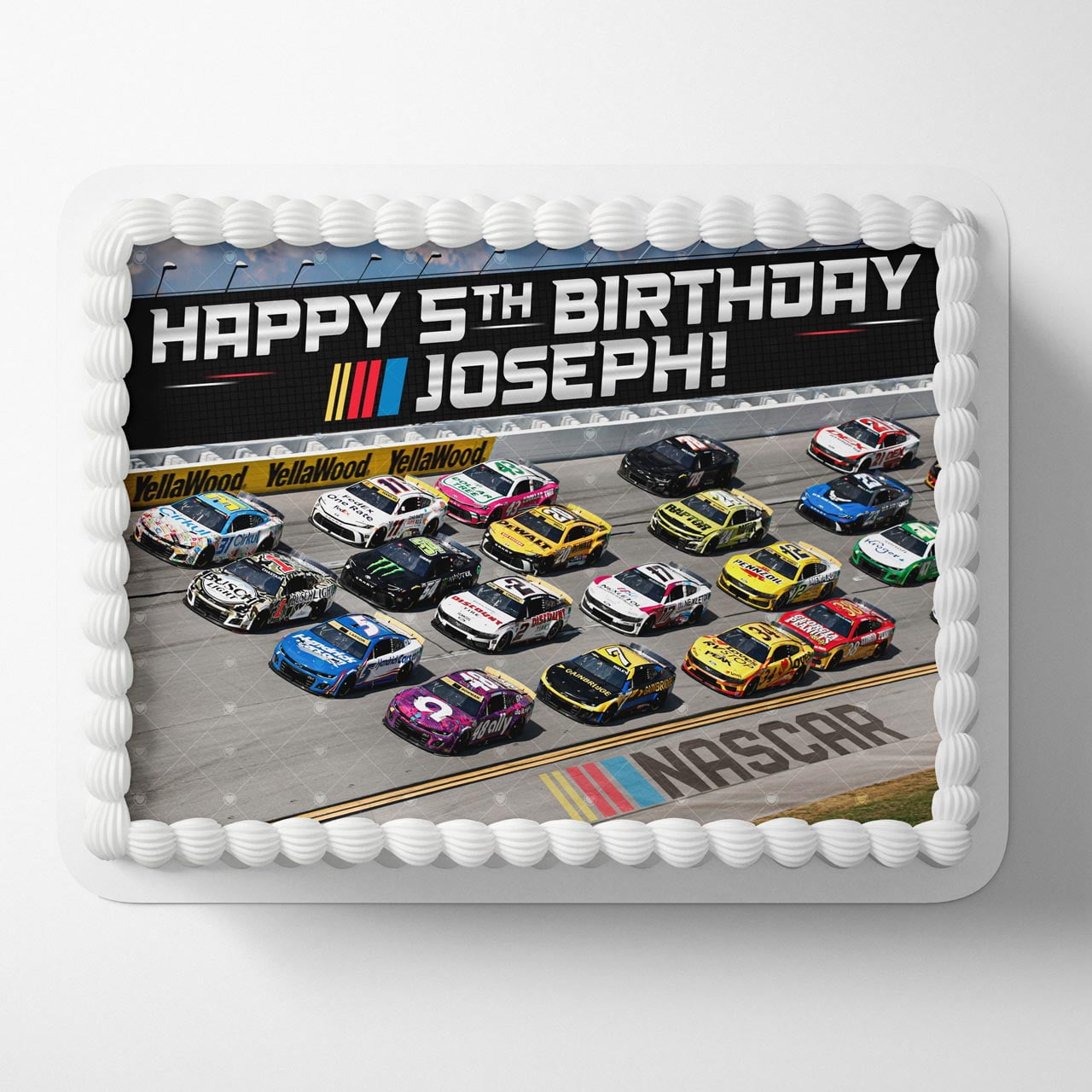 NASCAR Cup Series Racing Edible Icing Cake Wrap Cake Image Icing Sugar ...