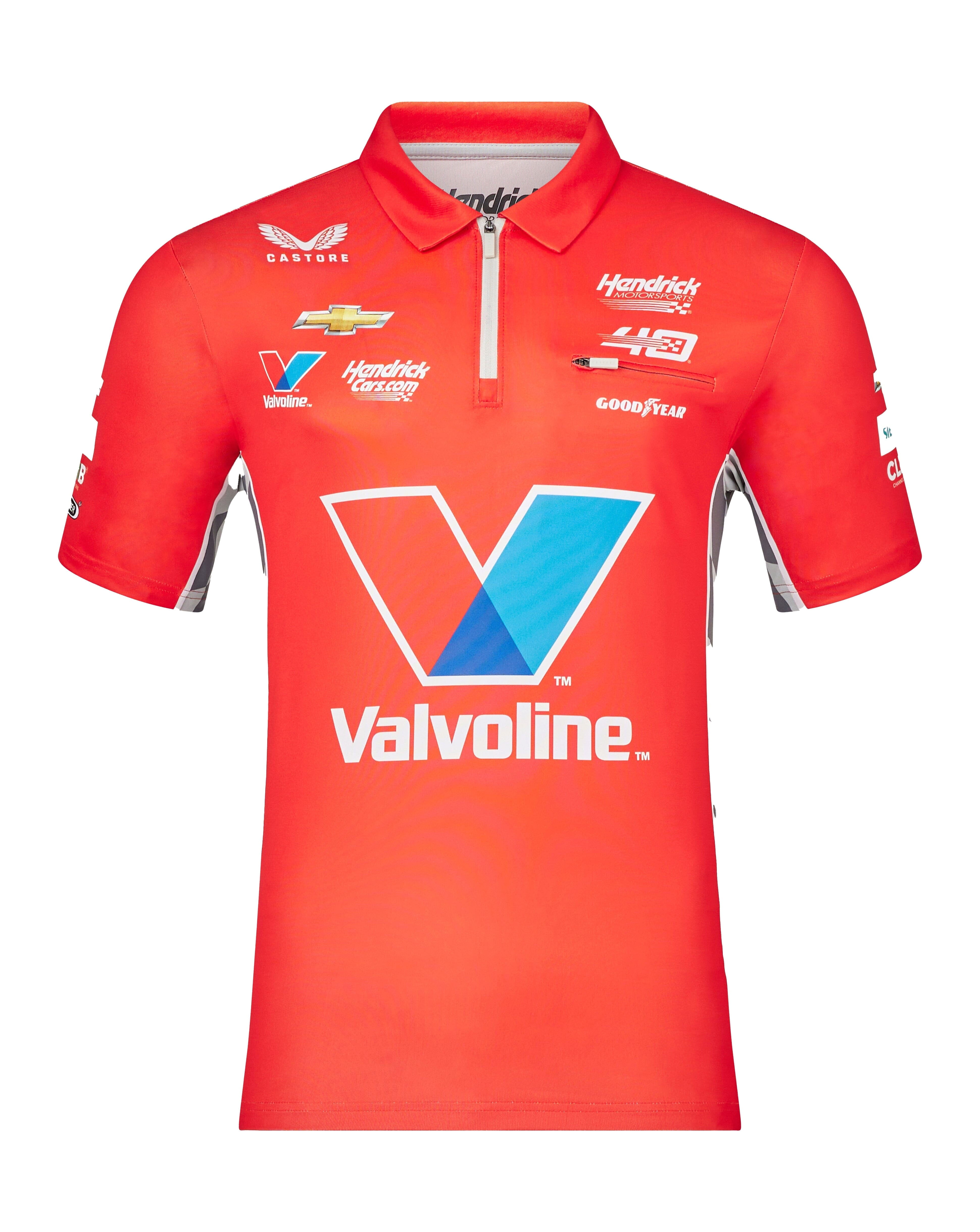 NASCAR Hendrick Motorsport Valvoline Polo Shirt - Red/Blue - Walmart.com