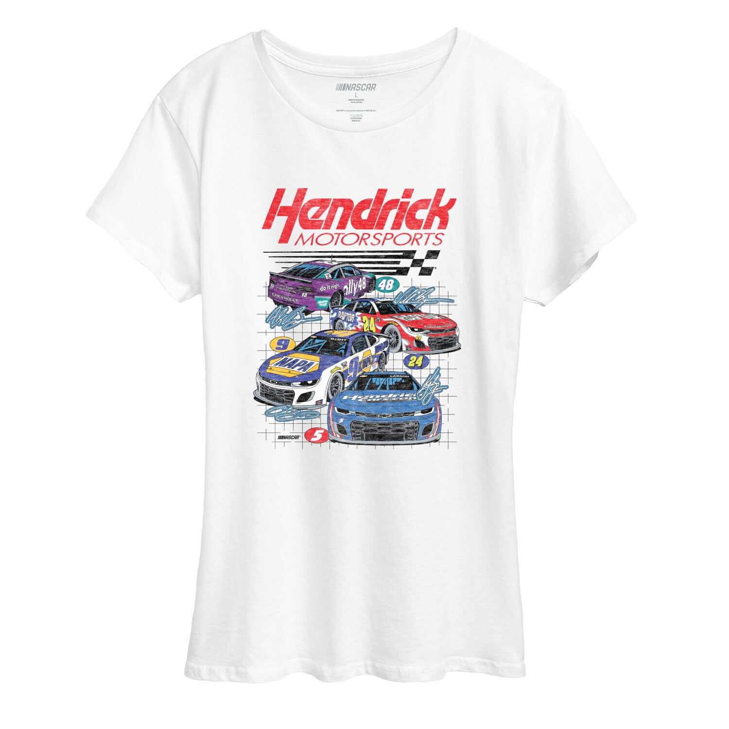 NASCAR - Hendrick Motorsports Cars - Ladies Short Sleeve Classic Fit ...