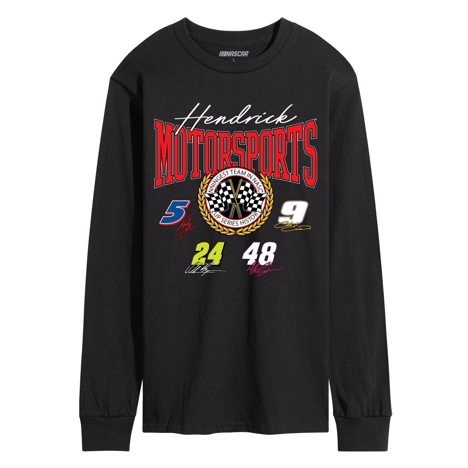 NASCAR - Hendrick Motorsports Winning Numbers - Adult Long Sleeve Tee ...