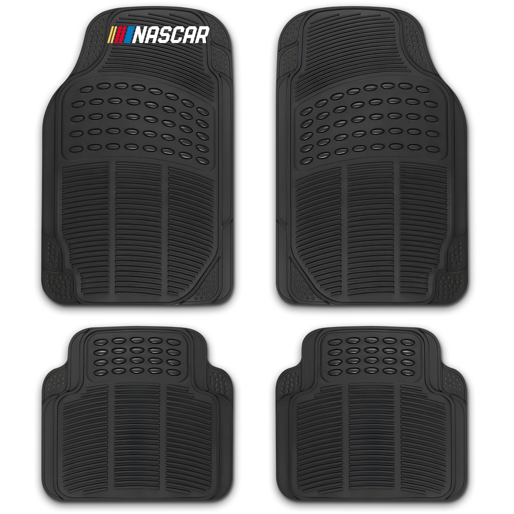 NASCAR Premium Car Floor Mats - 4-Piece Set | Heavy Duty All-Weather ...