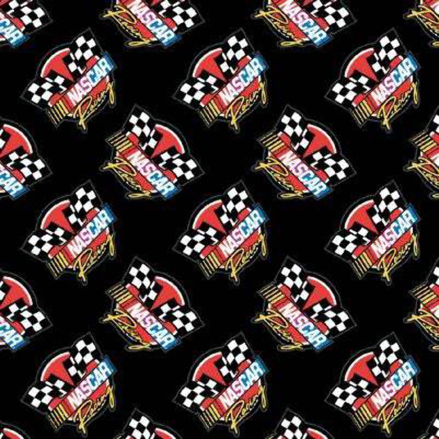 NASCAR Retro Racing Black Cotton Fabric - Walmart.com
