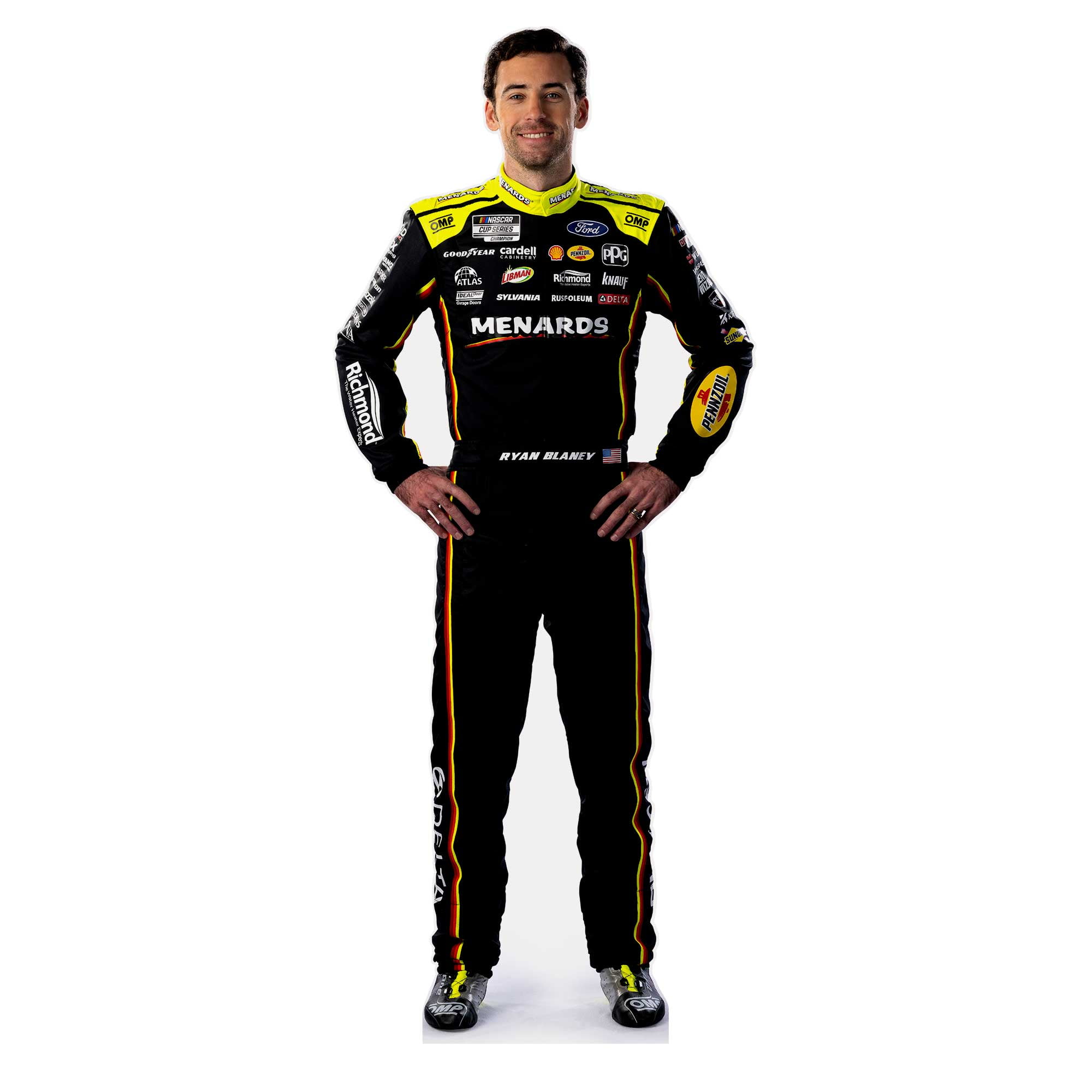 NASCAR Ryan Blaney Life-Size Cardboard Cutout - Walmart.com