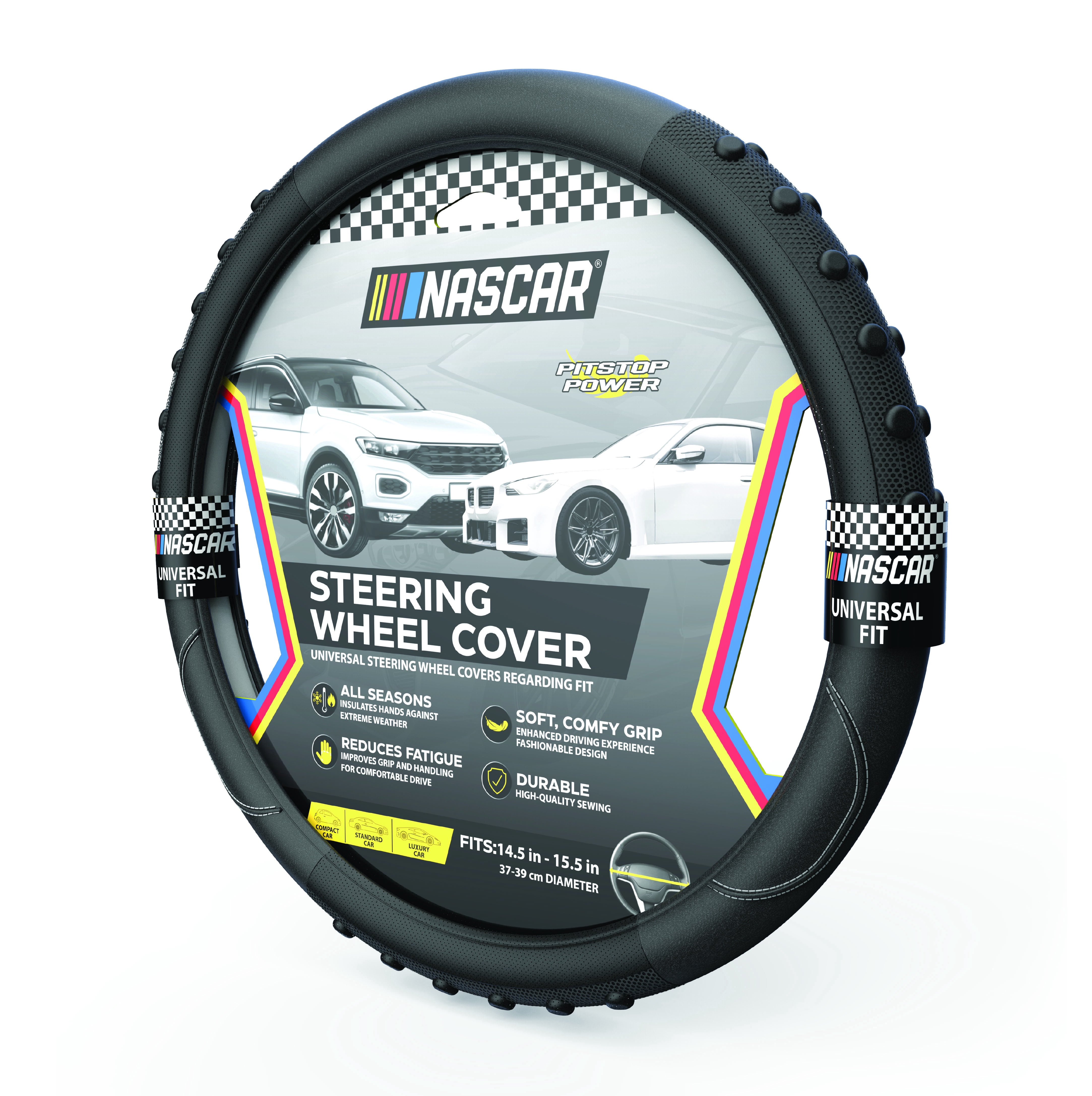 NASCAR Steering Wheel Cover | Universal Fit 14.5"-15.5" | Pitstop Power ...