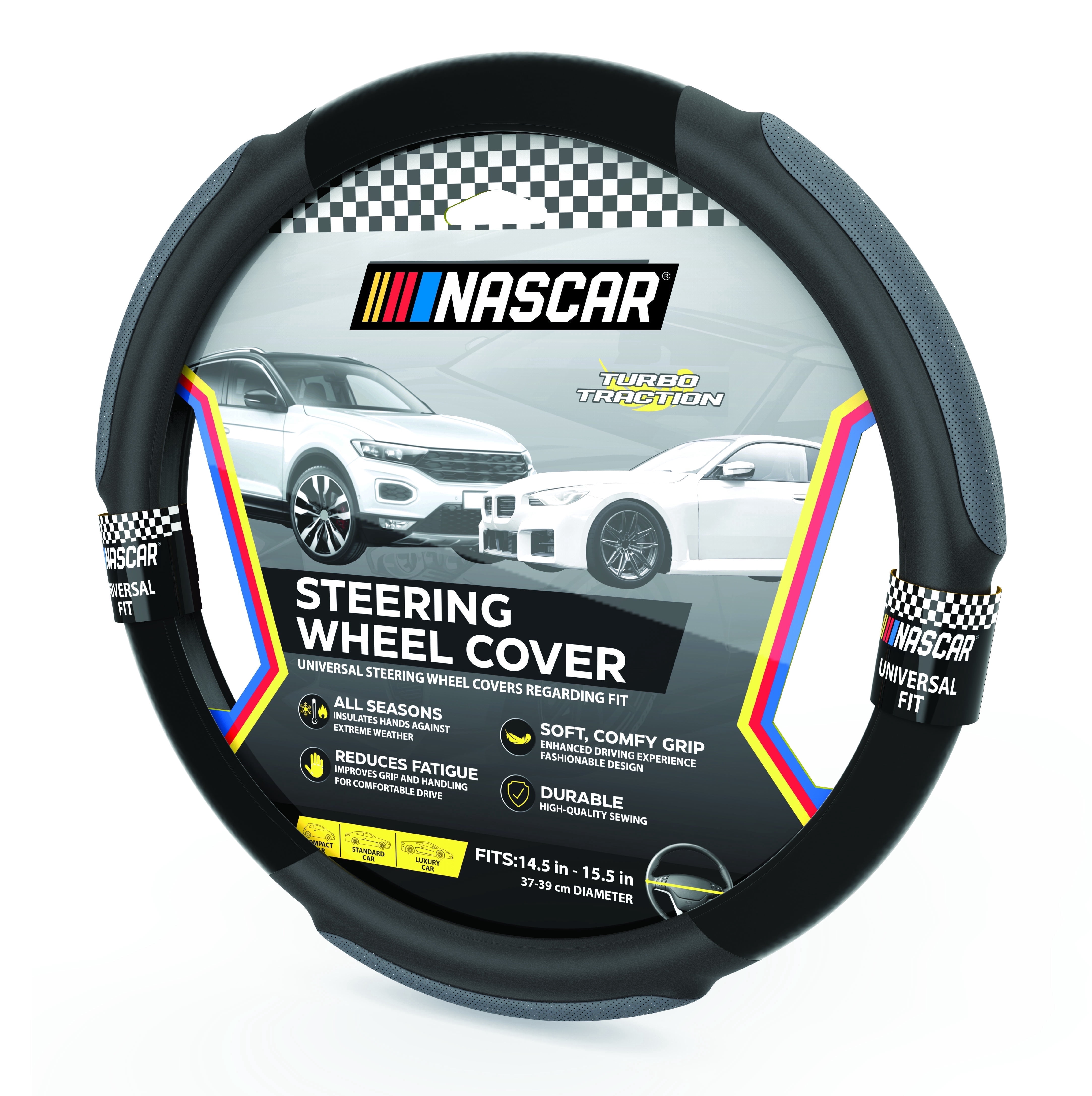 NASCAR Steering Wheel Cover | Grip & Comfort | Synthetic Leather ...
