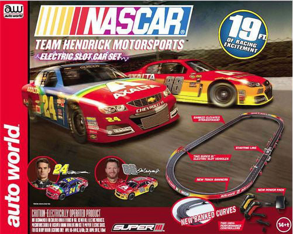 NASCAR-Stock Team Hendrick Electric Racing Slot Car Set - Walmart.com