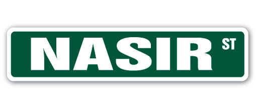 NASIR Street Sign Childrens Name Room Sign | Indoor/Outdoor | 30" Wide ...