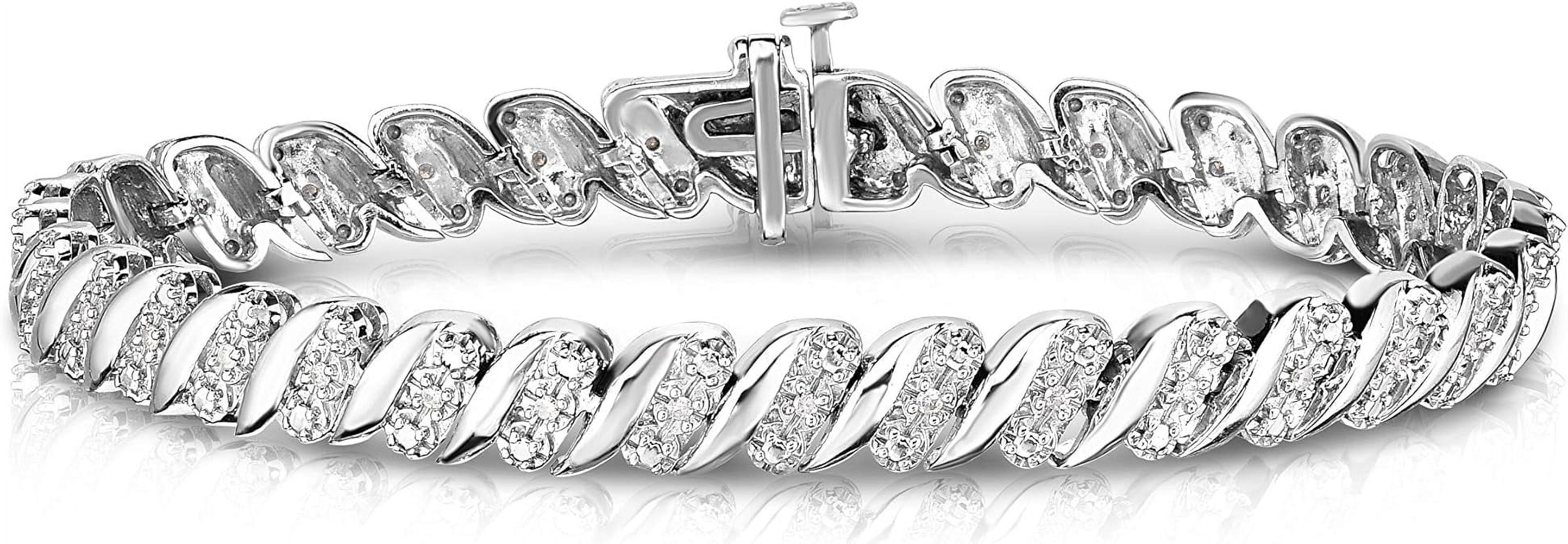 NATALIA DRAKE 1/4 Cttw Wave Link Diamond Tennis Bracelet for Women in ...