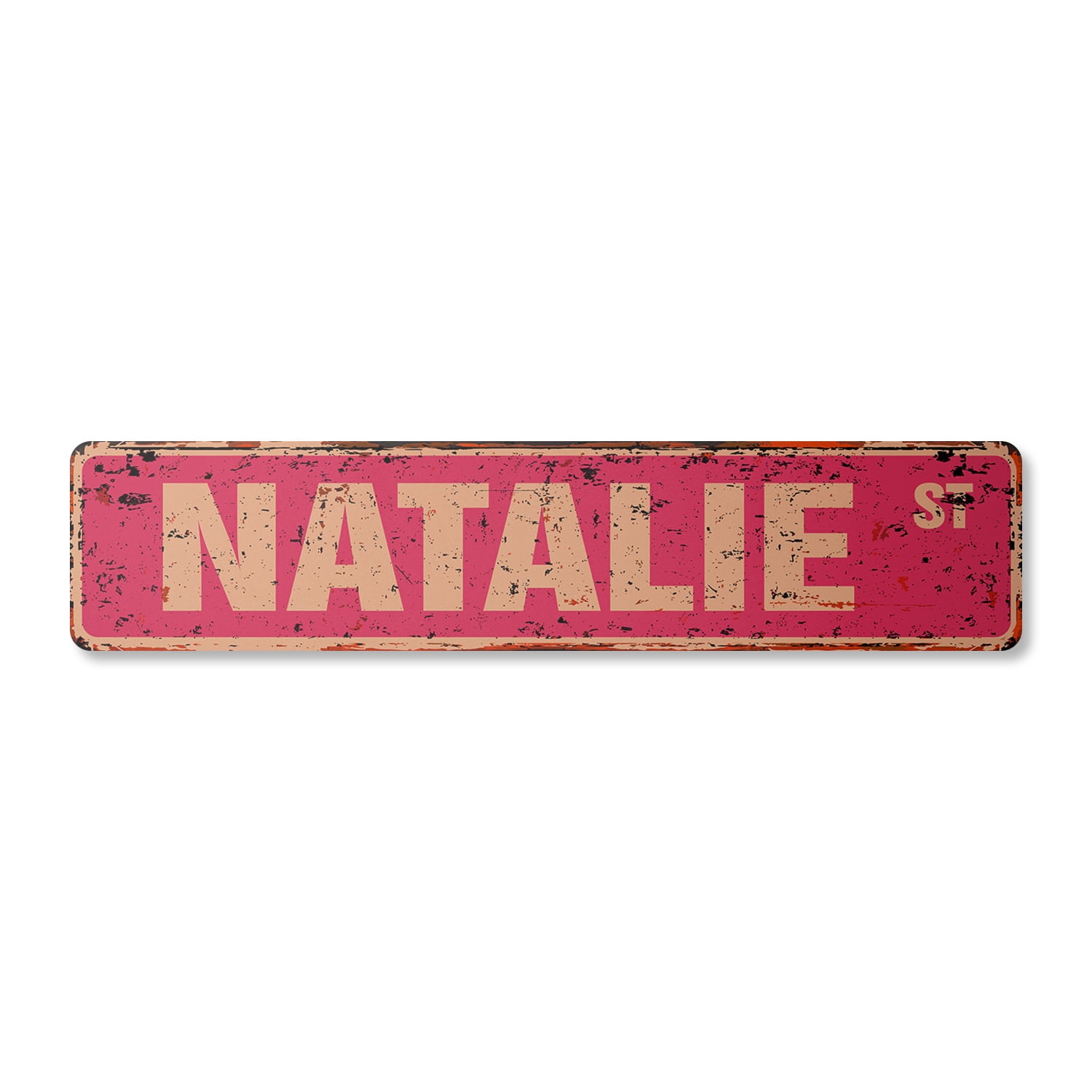 NATALIE Vintage Plastic Street Sign Childrens Name Room Sign | Indoor ...