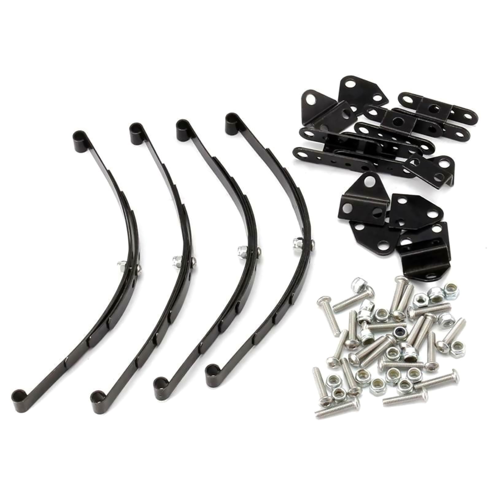 NATEFEMIN 1/10 RC Car Steel Leaf Spring Kit Black for Tamiya Trx4 SCX10 ...