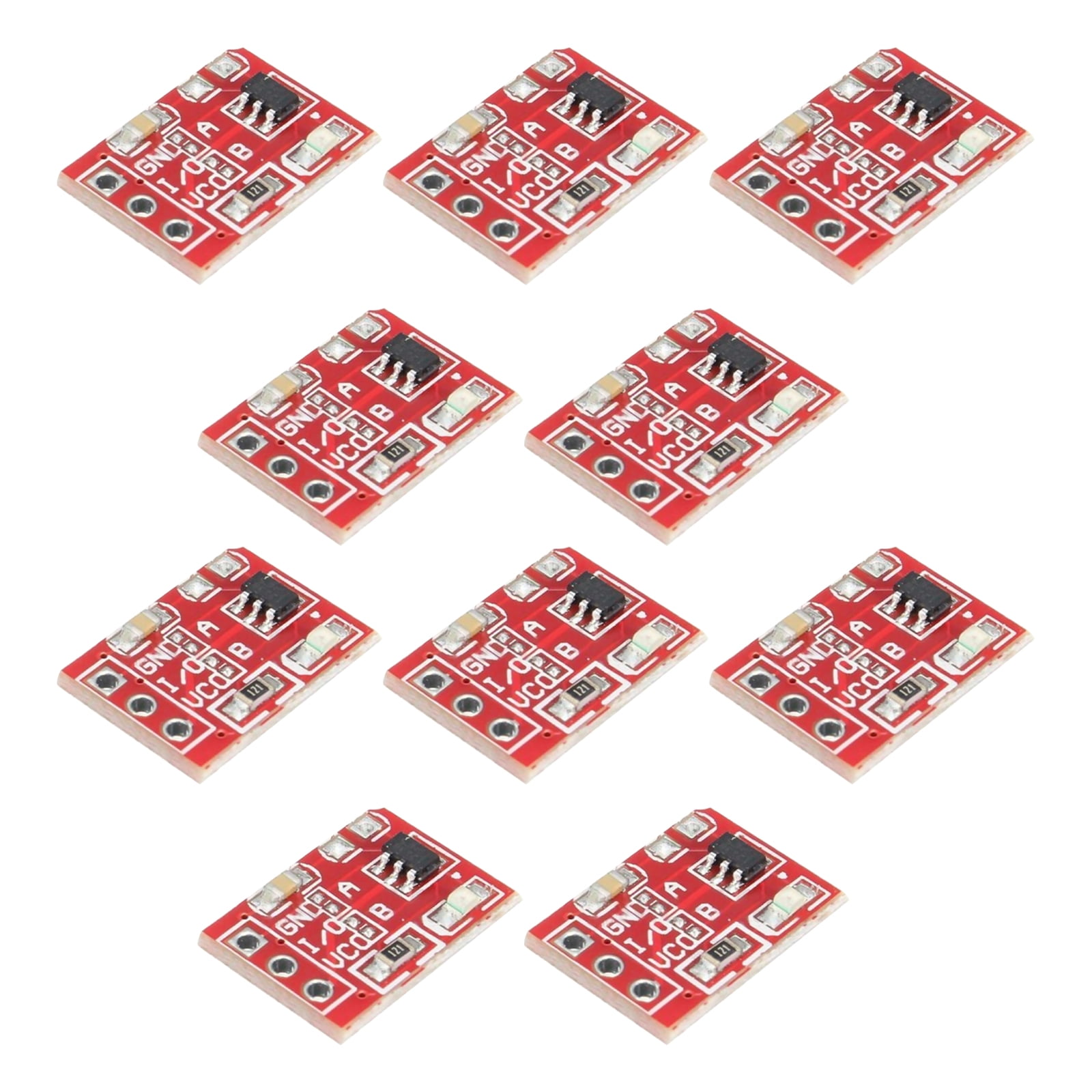 NATEFEMIN 10PCS Capacitive Touch Button Module TTP223 Key Switch Self Locking No Locking 2.5 to ...