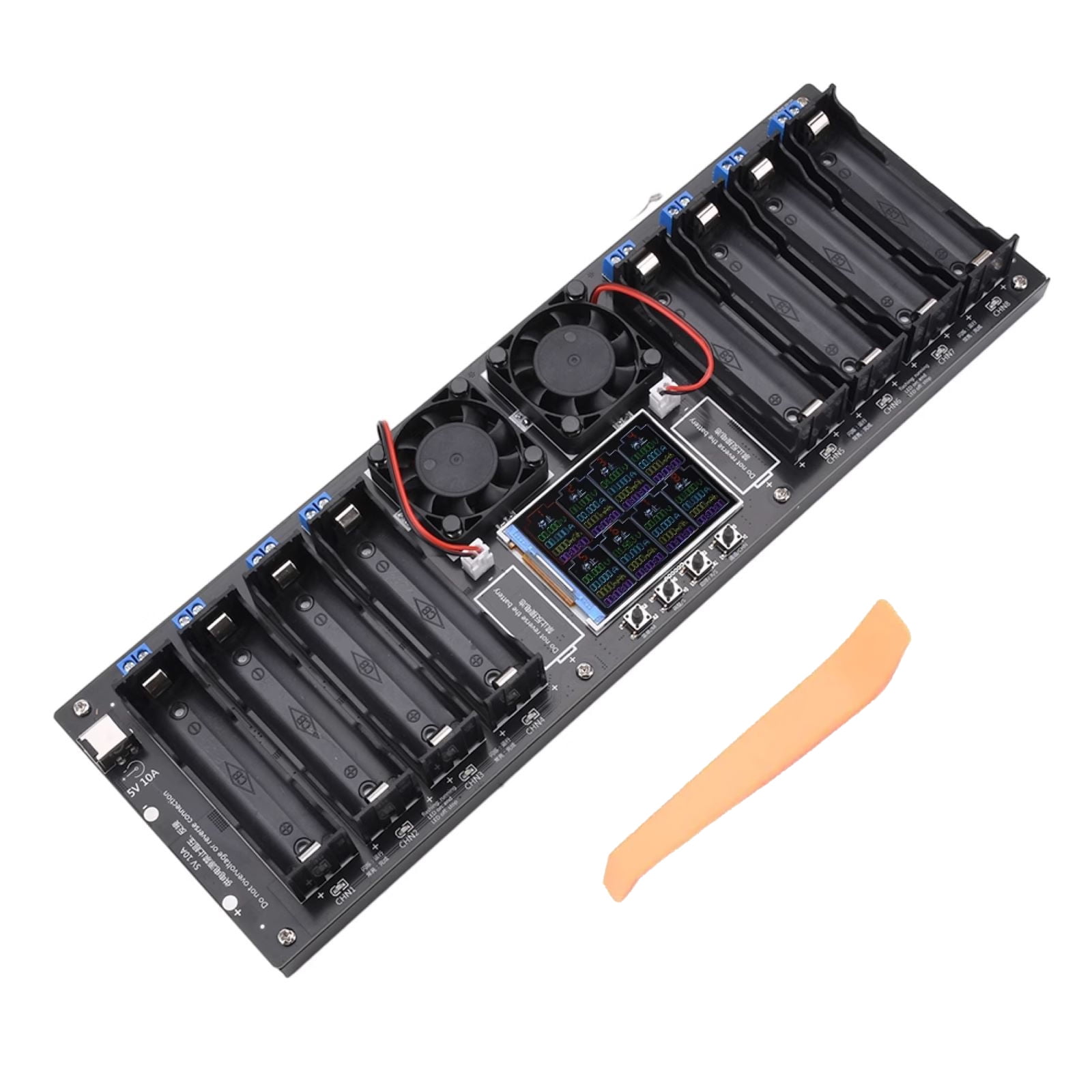 NATEFEMIN 18650 Battery Capacity Tester Analyzer 8 Channel Independent ...