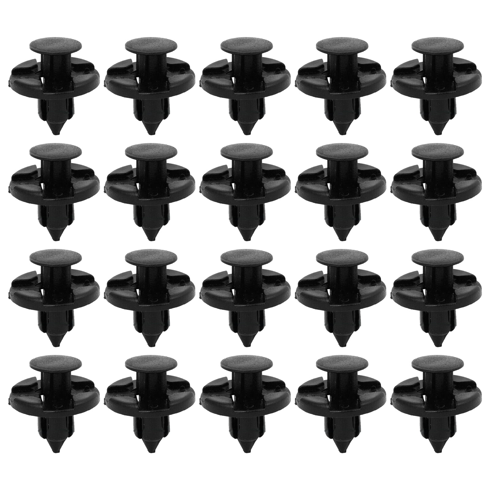 NATEFEMIN 20Pcs Black Plastic Rivet Fastener Clips for Under Engine ...