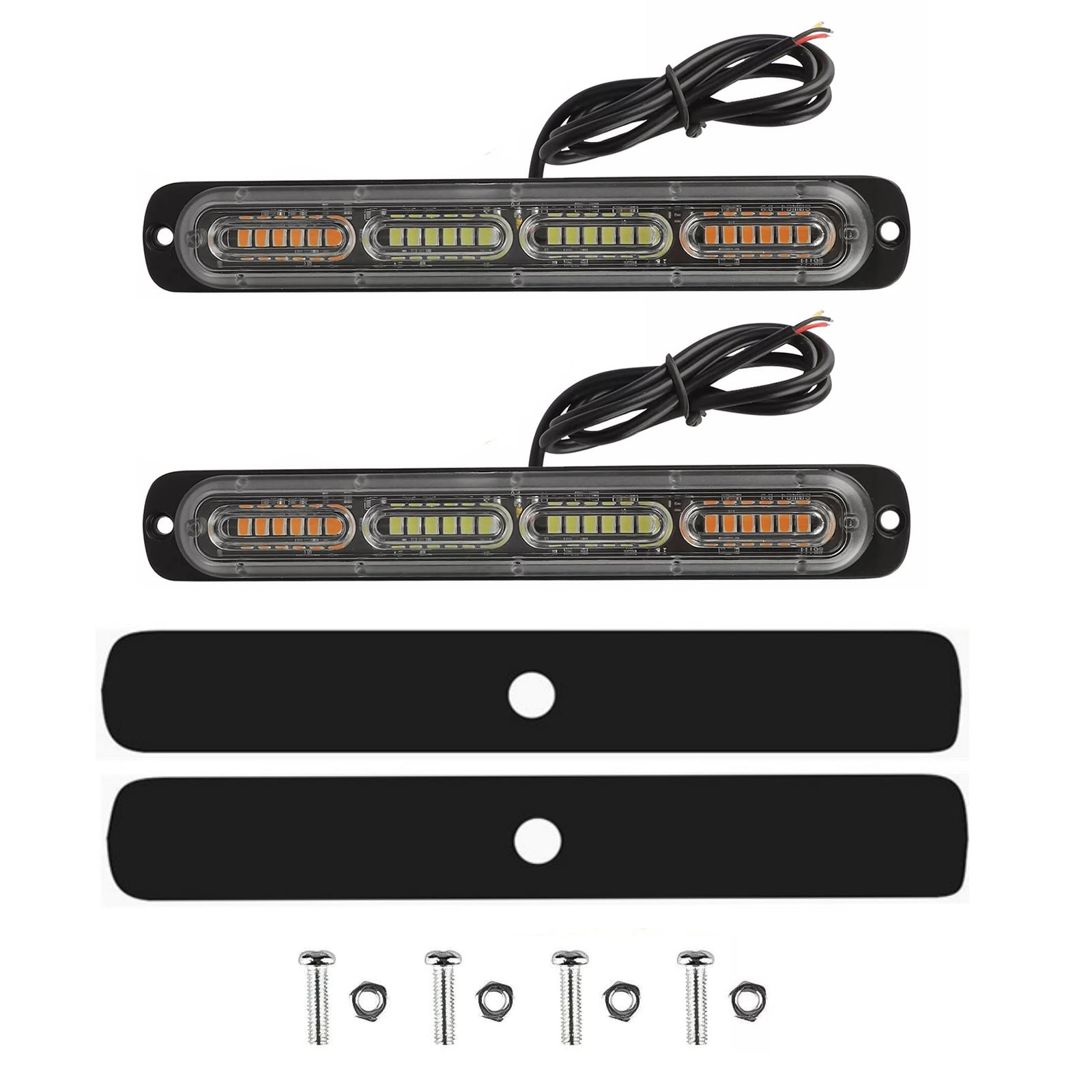 NATEFEMIN 24 LED Strobe Lights 18 Patterns 12-24V Emergency Hazard ...