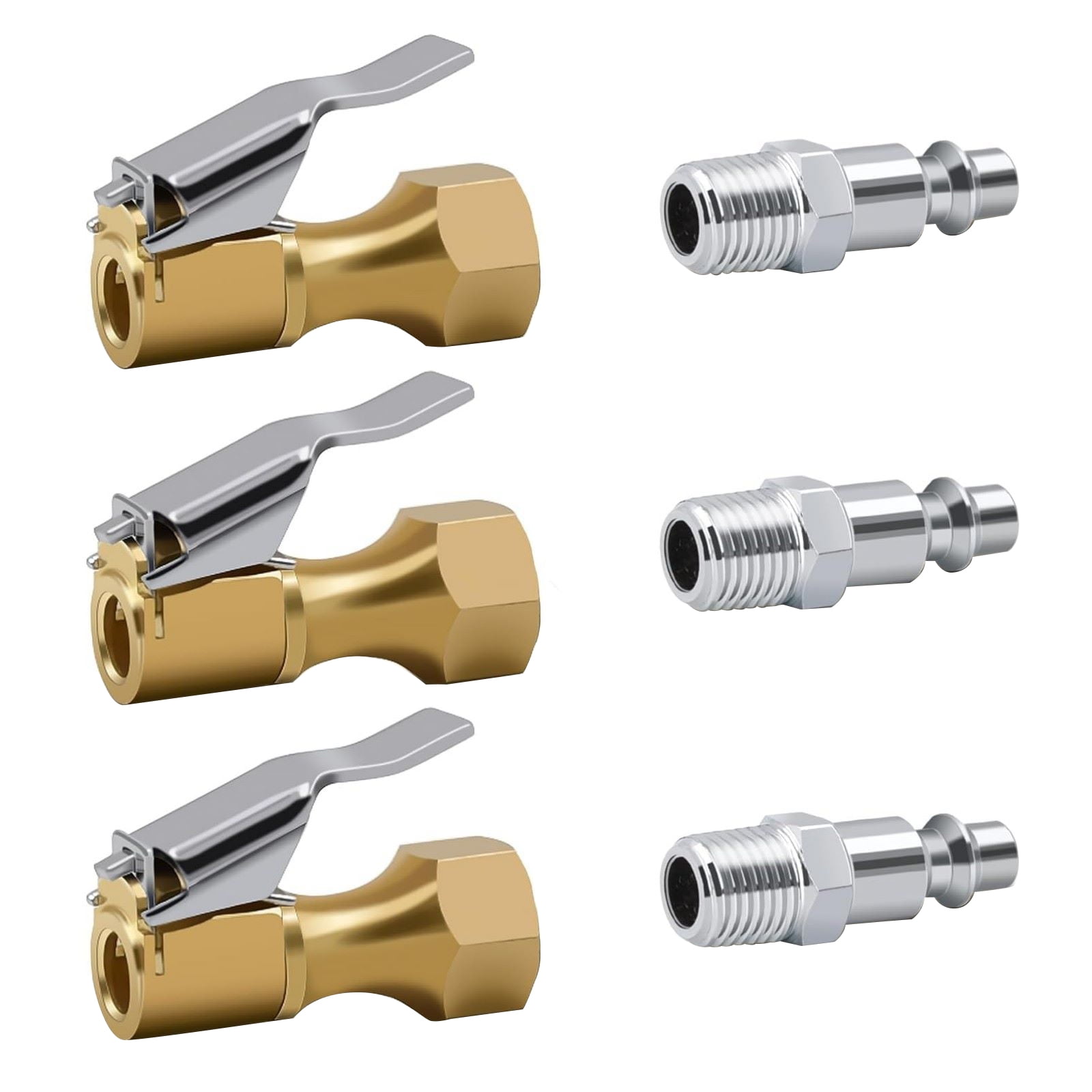 NATEFEMIN 250 PSI Lock On Tire Air Chuck 3 Pack 1/4 NPT Connection ...