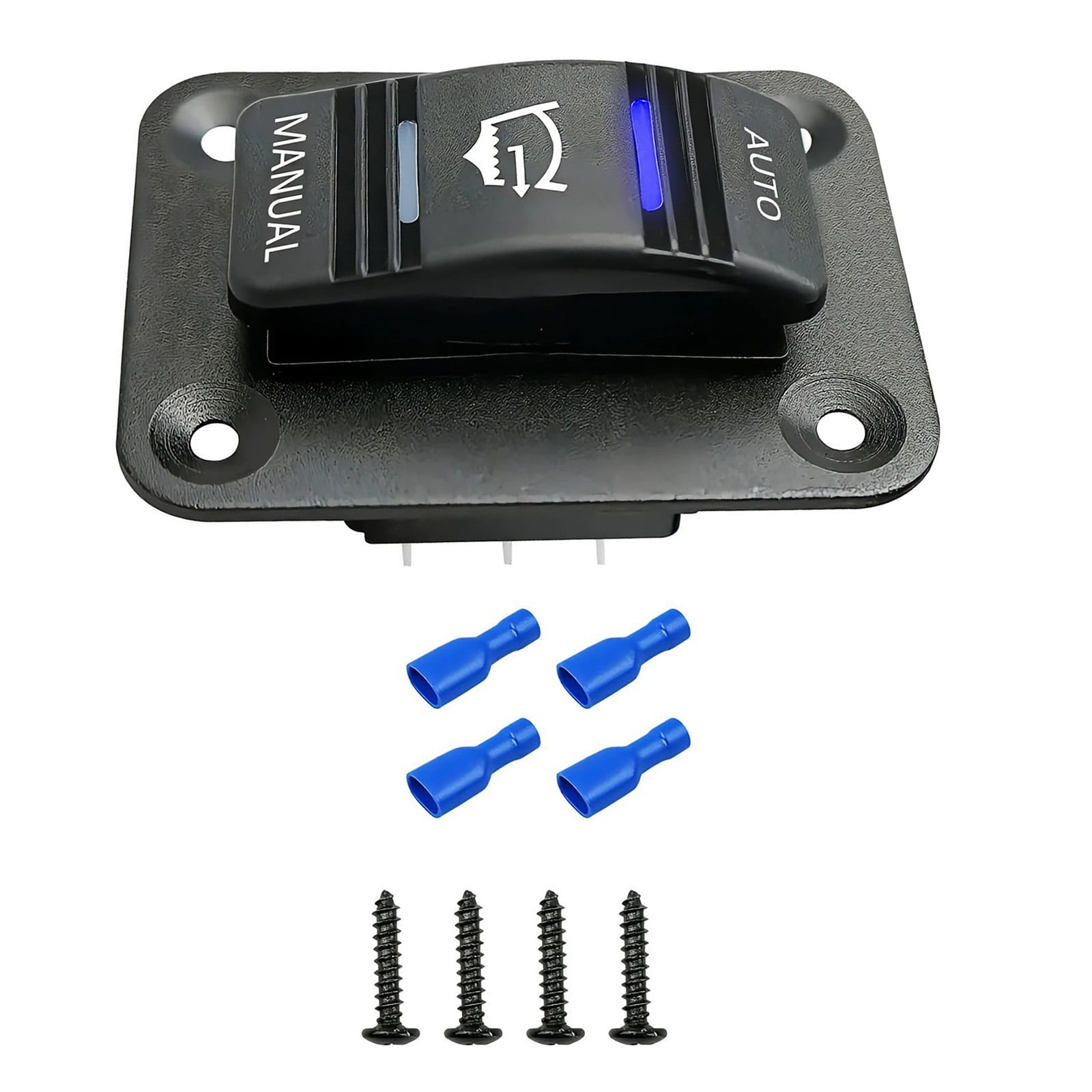 NATEFEMIN 3 Way Rocker Bilge Pump Switch Panel 4-Pin SPDT Auto/Off ...