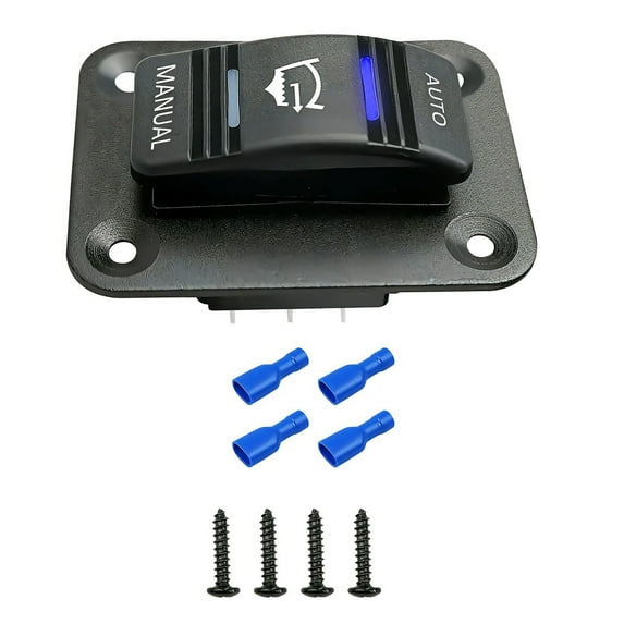 NATEFEMIN 3 Way Rocker Bilge Pump Switch Panel 4-Pin SPDT Auto/Off ...