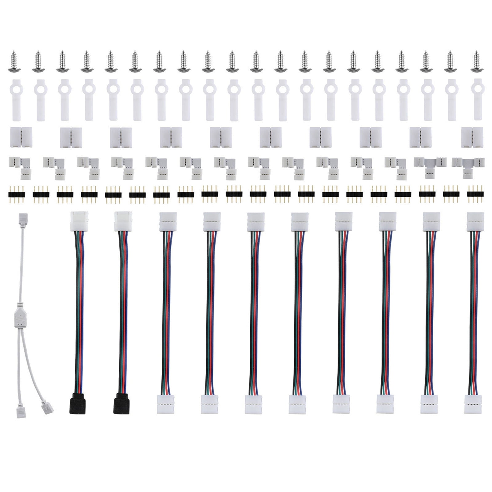 NATEFEMIN 4 Pin RGB LED Light Strip Connectors Set, Led Strip ...