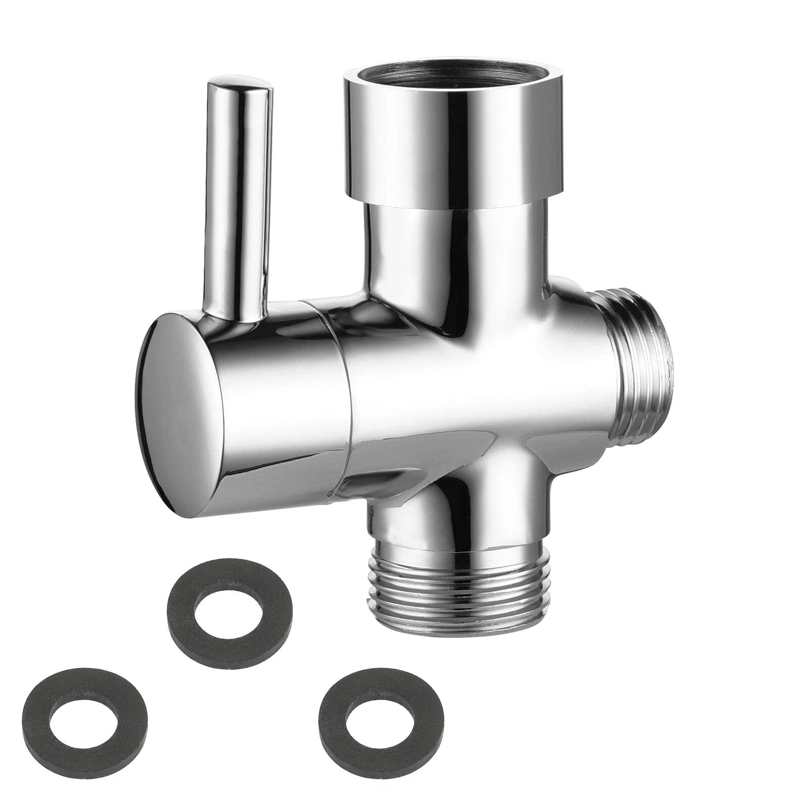 NATEFEMIN Bathroom Shower 3-Way Water Diverter Valve 1/2in Brass Body ...