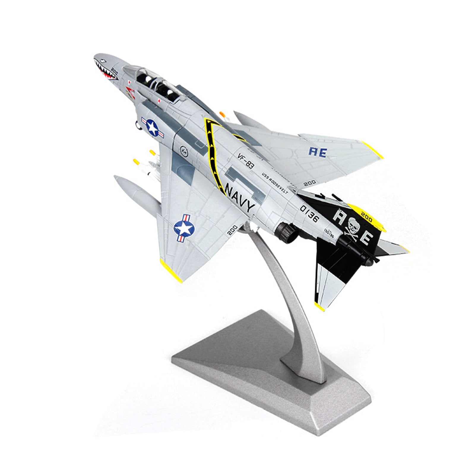 NATEFEMIN Beautiful Design 1:100 F-4C Ghost Attack Plane Model Elegant ...
