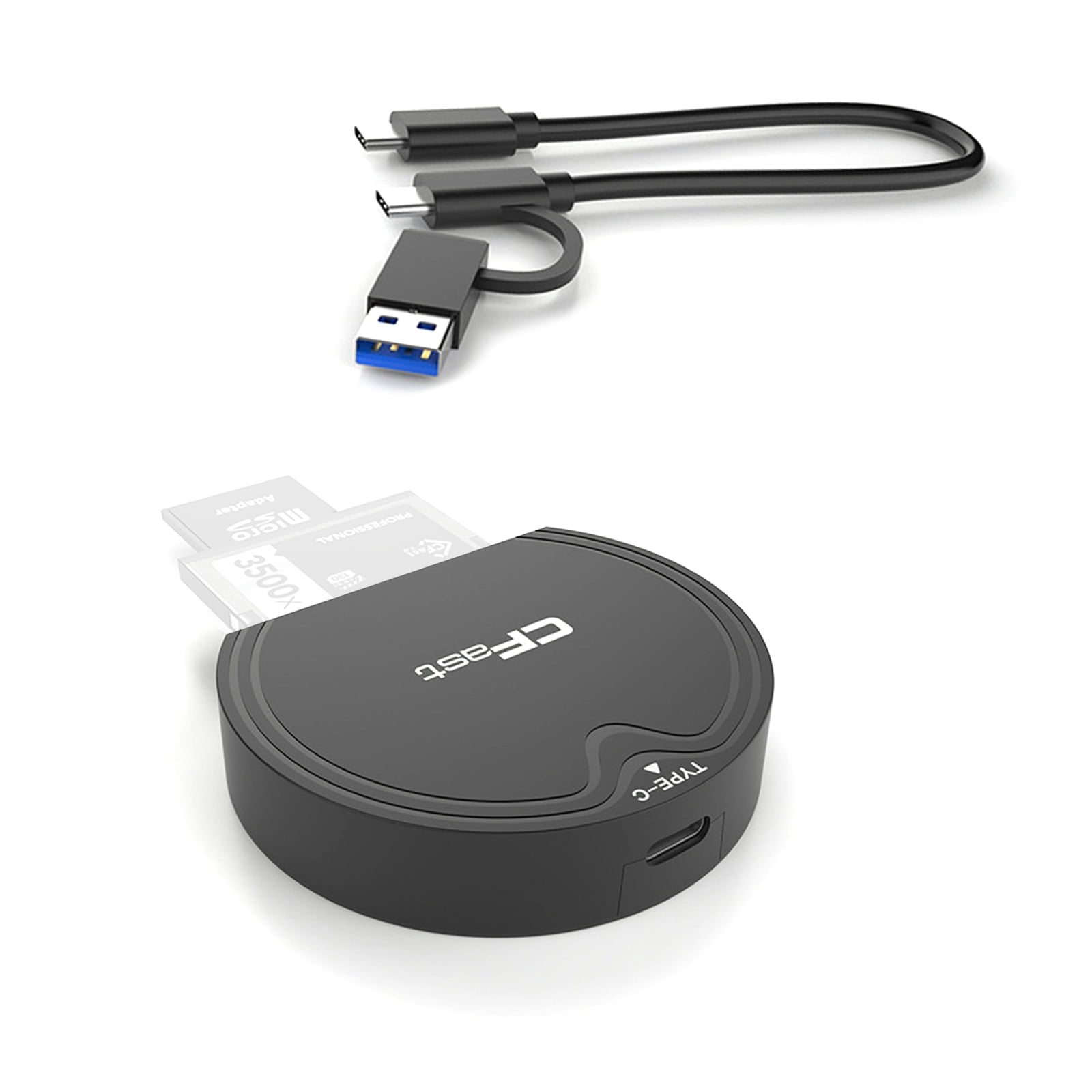 NATEFEMIN Compact CFast SD Card Reader USB 3.2 Gen2 10Gbps Fast Transfer for 4K 8K Video Files ...