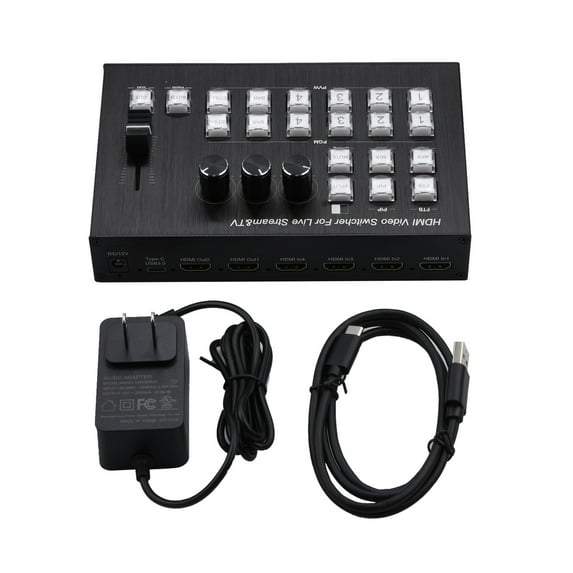 NATEFEMIN Compact Video Switcher for Multiple Systems, Supports Windows ...