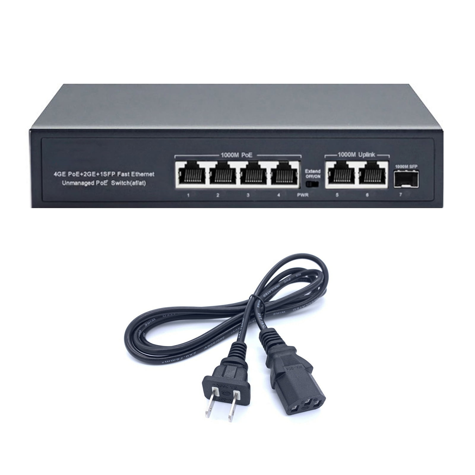 NATEFEMIN Compact and Durable Gigabit POE Switch with Indicator Lights ...