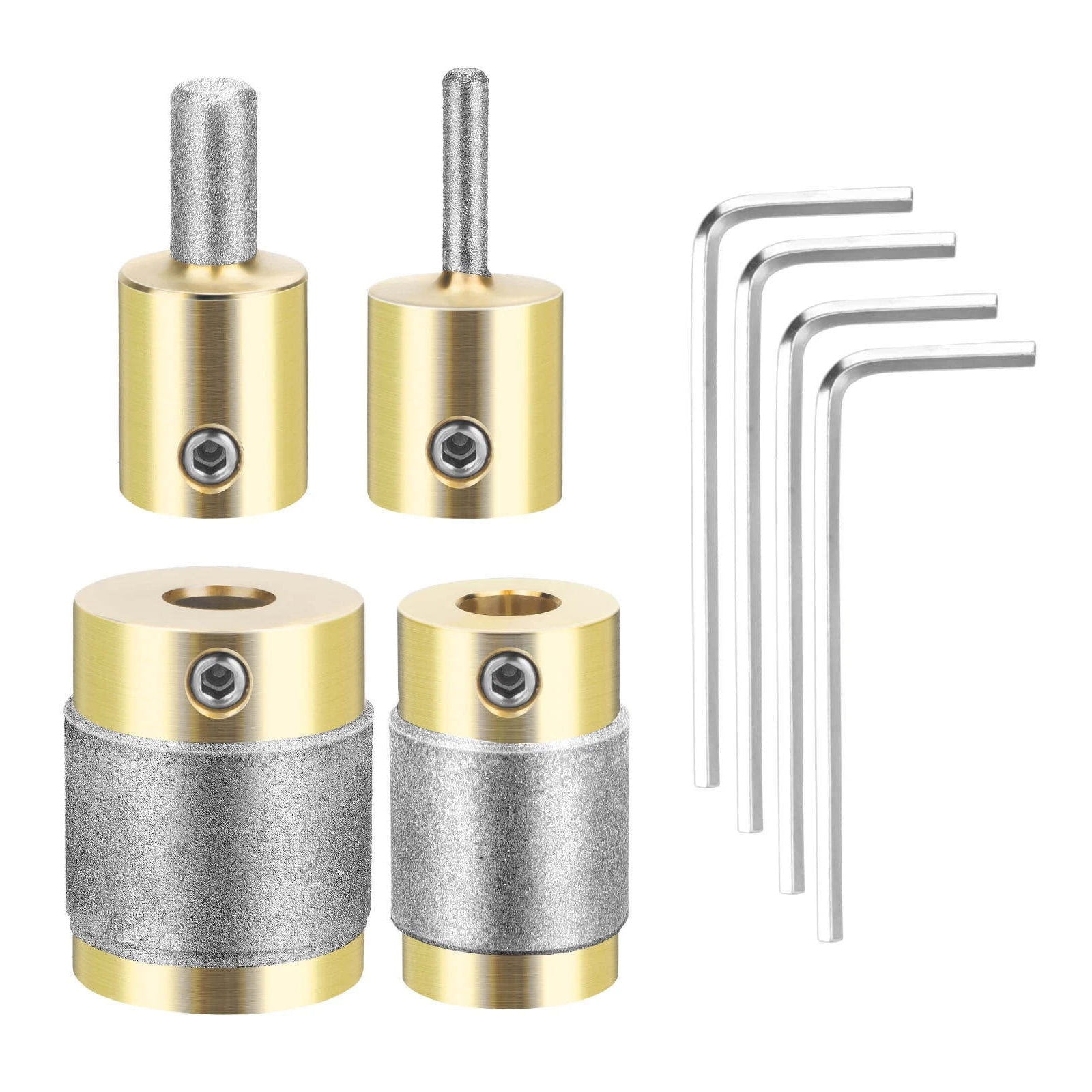NATEFEMIN Diamond Grinder Heads With Hex Wrenches Electroplated Surface ...