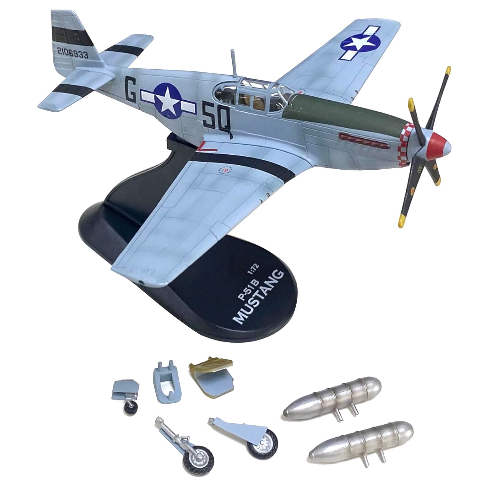 NATEFEMIN Diecast P-51B Mustang Model Plane 1 72 Scale USAAF 339TH FS 504TH FG for Collectors ...