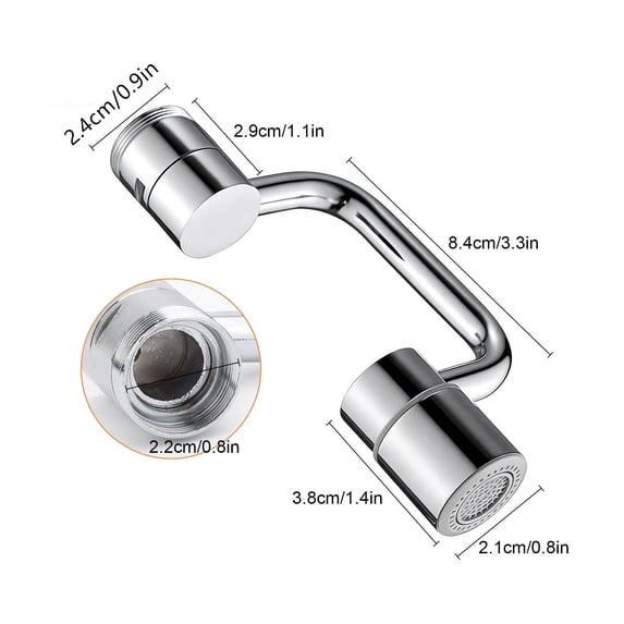 NATEFEMIN EasyInstall Faucet Extension Stainless Steel Integrated ...