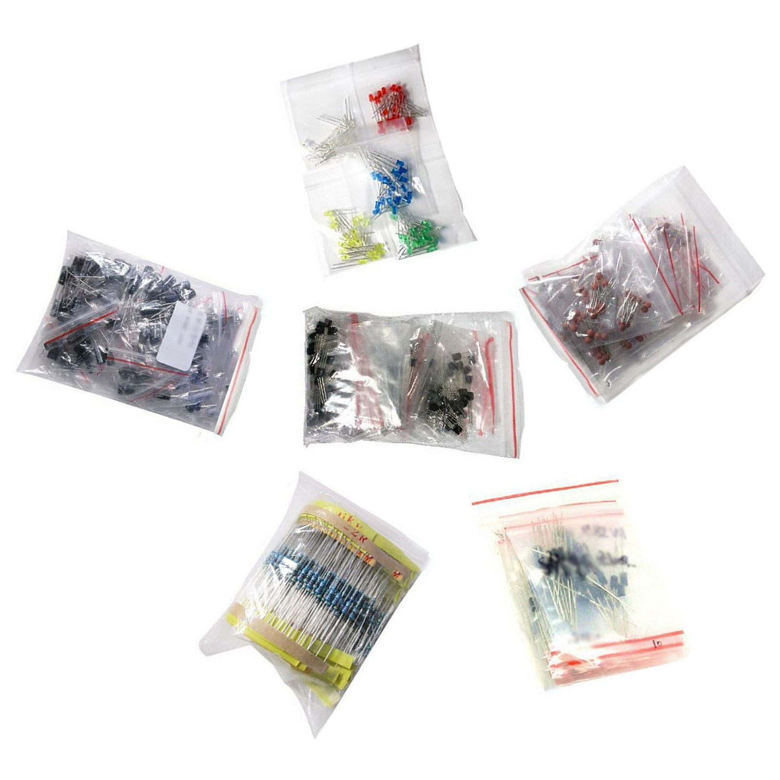 NATEFEMIN Electronic Components Assortment Kit 1490 Pcs LEDs Diodes ...