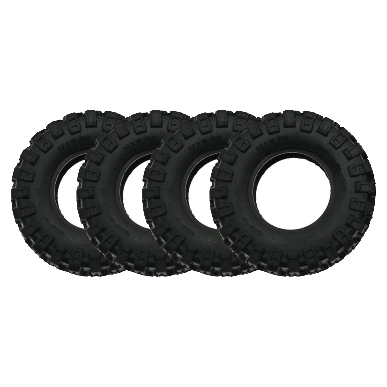 NATEFEMIN For RC Car All Terrain Tires 4 Pack Extreme Scale Soft Rubber ...