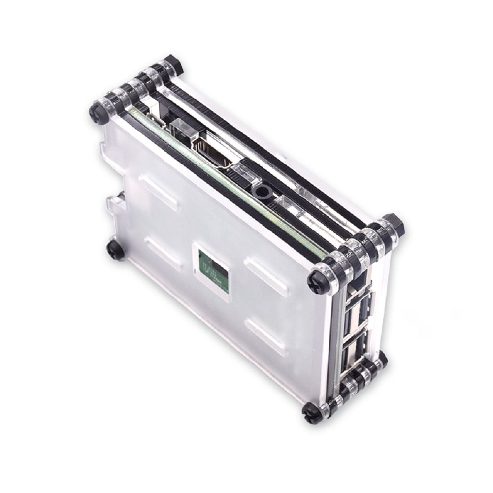 NATEFEMIN For Raspberry Pi 3 Model B/B+ Protection - 9-Layer Acrylic Case with Built-in Fan ...